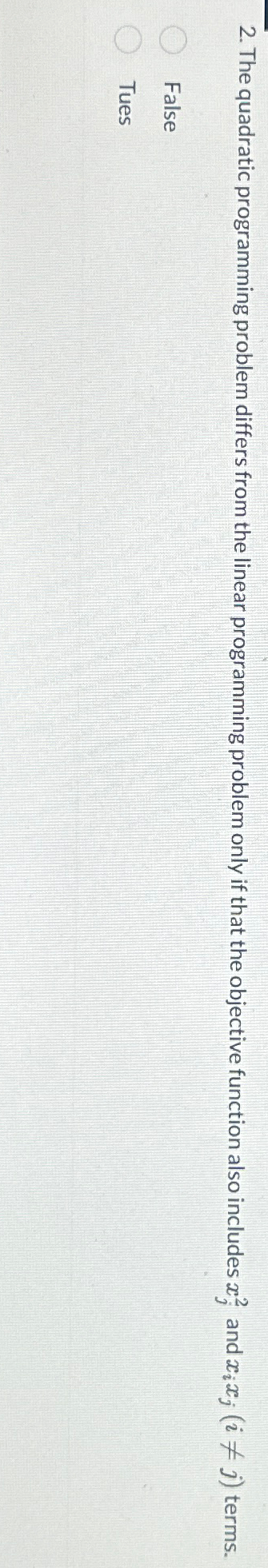 Solved The Quadratic Programming Problem Differs From The