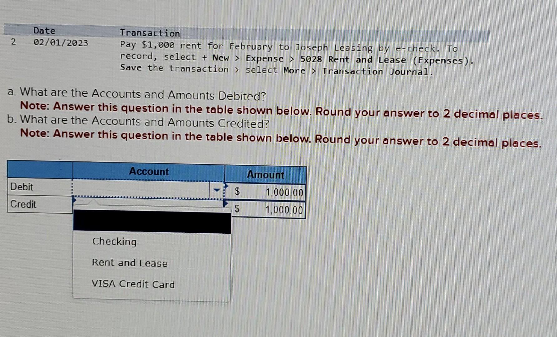 Solved a. What are the Accounts and Amounts Debited? Note: | Chegg.com