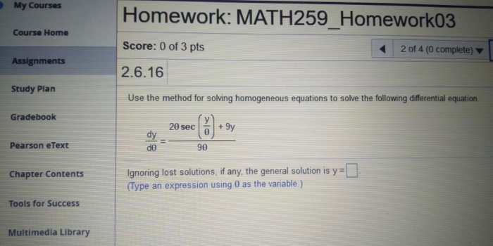 Solved My Courses Course Home Homework: MATH259_Homework03 | Chegg.com