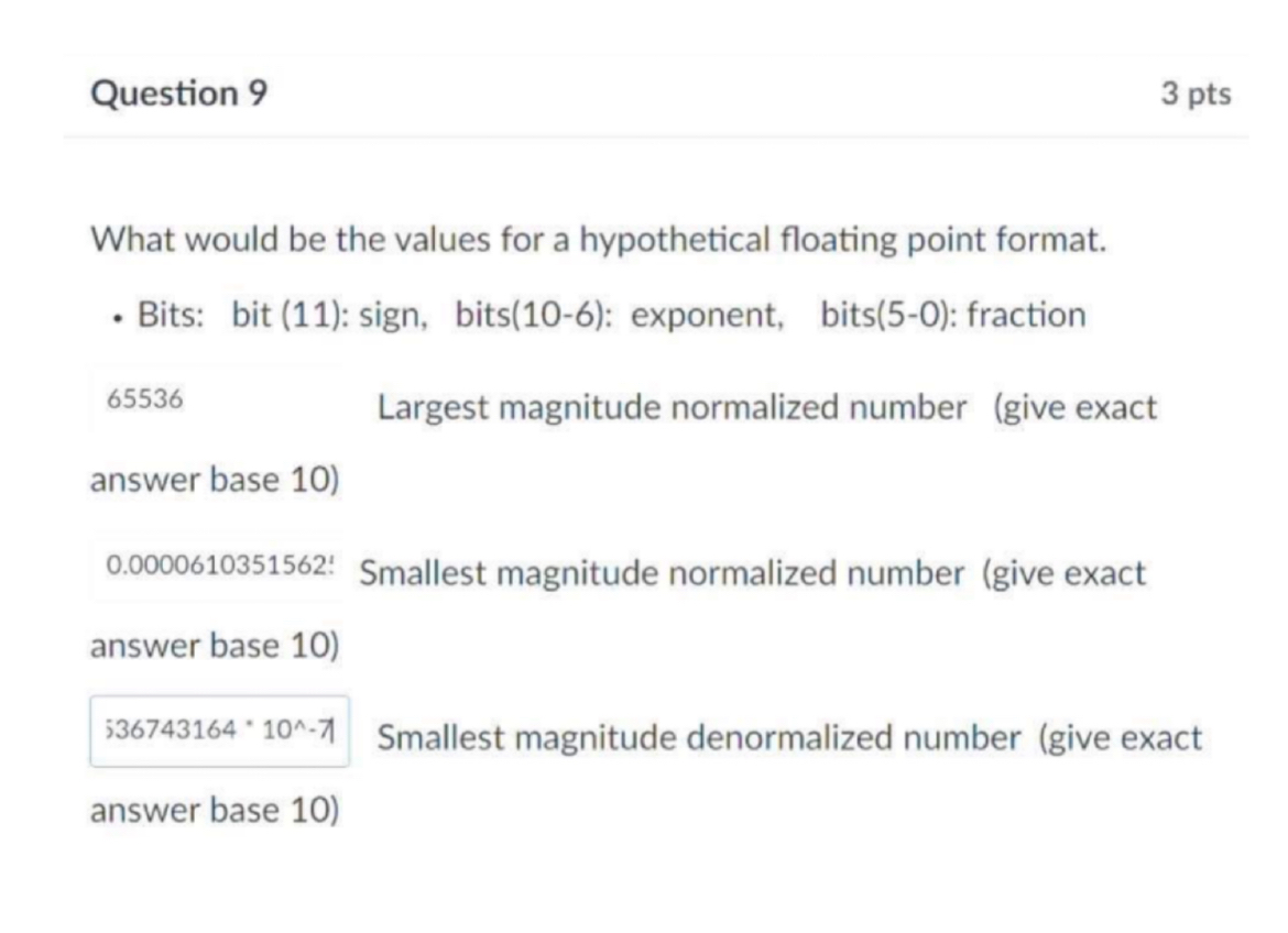 Solved Question 93 ﻿ptsWhat would be the values for a | Chegg.com