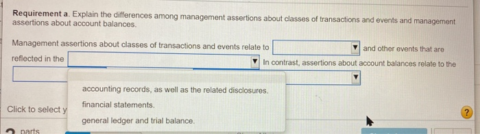 Solved The following are various management assertions (a | Chegg.com