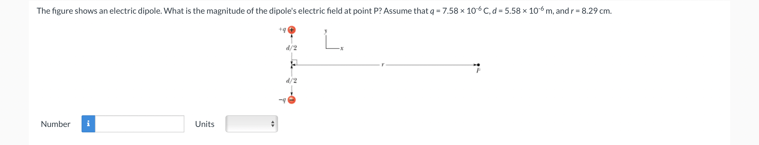 Solved The figure shows an electric dipole. What is the | Chegg.com
