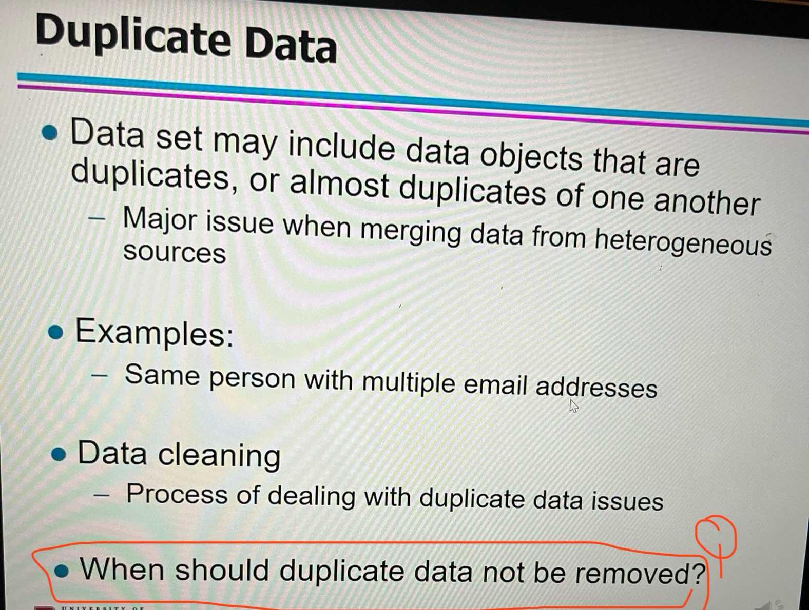 Duplicate DataData set may include data objects that | Chegg.com