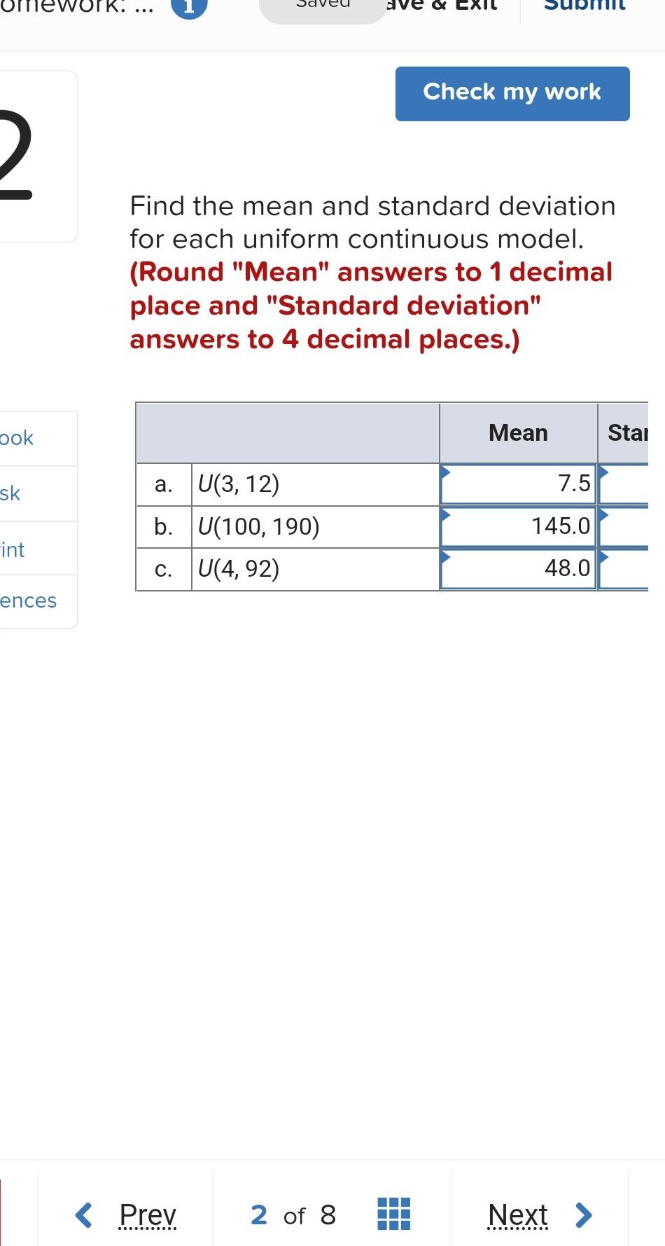Solved I could really use help finding the standard | Chegg.com