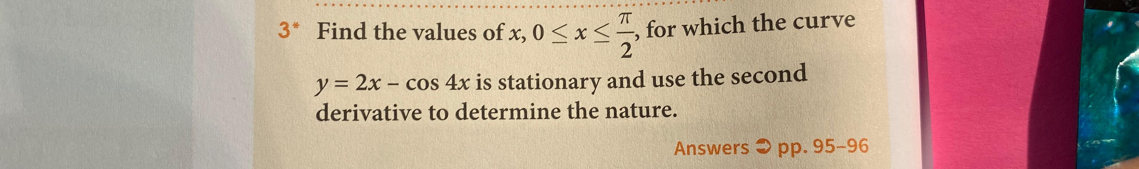 Solved 3* ﻿Find the values of x,0≤x≤π2, ﻿for which the curve | Chegg.com