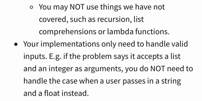 Solved • See the function docstrings and the provided assert | Chegg.com