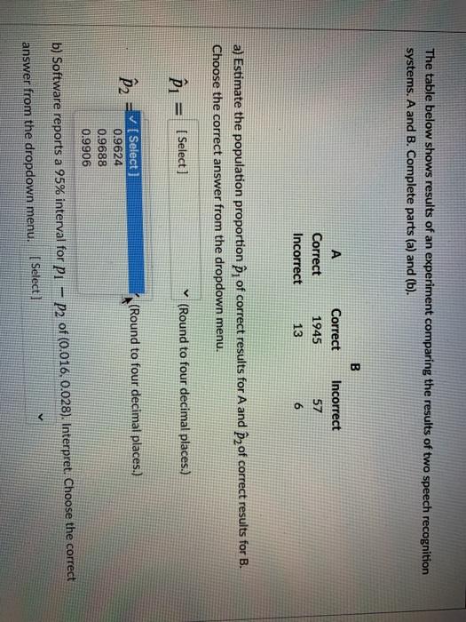 Solved The table below shows results of an experiment | Chegg.com