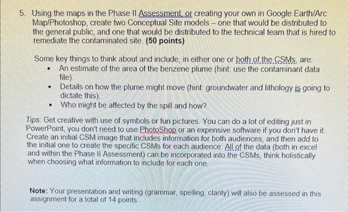 5. Using the maps in the Phase II Assessment, or | Chegg.com