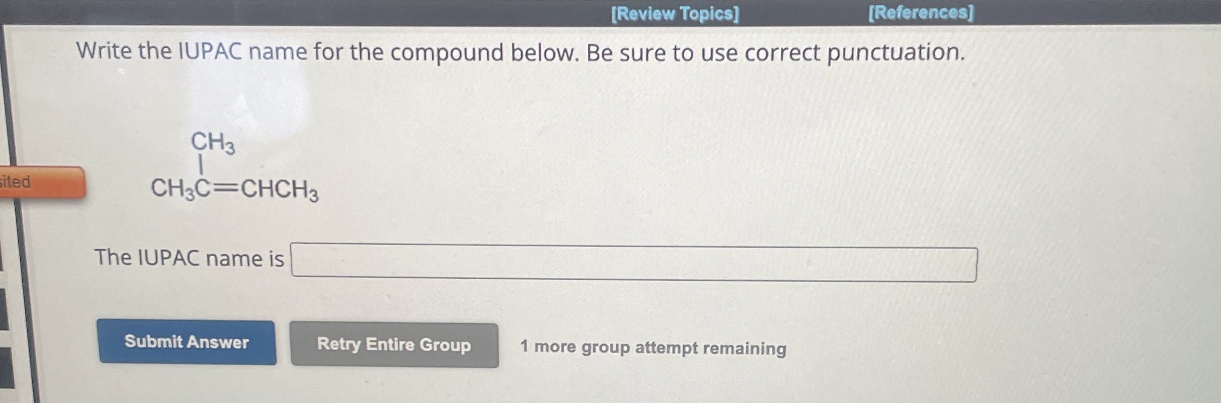 Solved [Review Topics][References]Write the IUPAC name for | Chegg.com