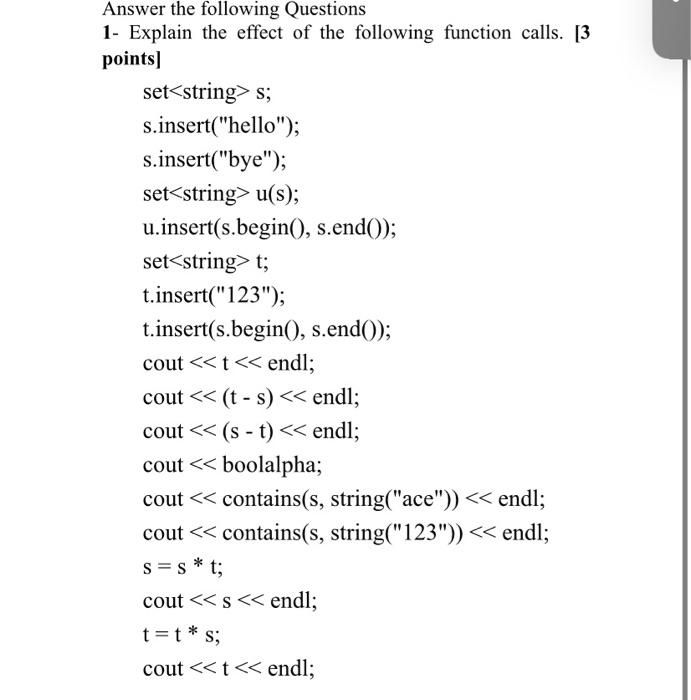 Solved Answer the following Questions 1- Explain the effect | Chegg.com