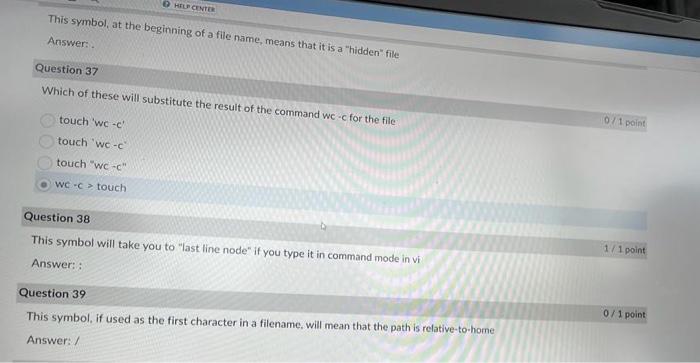 This symbol, at the beginning of a file name, means | Chegg.com