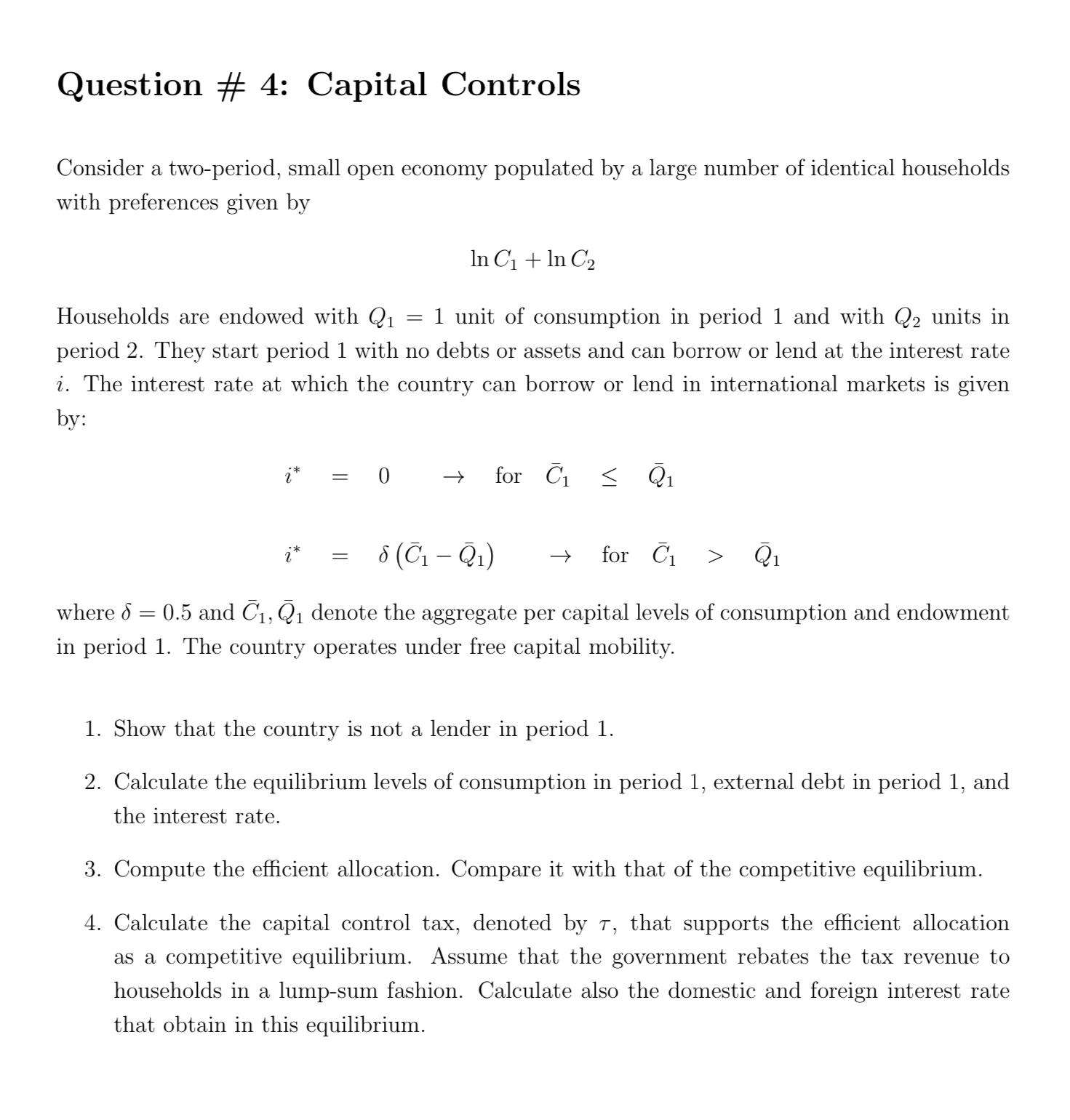 Solved Consider a two-period, small open economy populated | Chegg.com