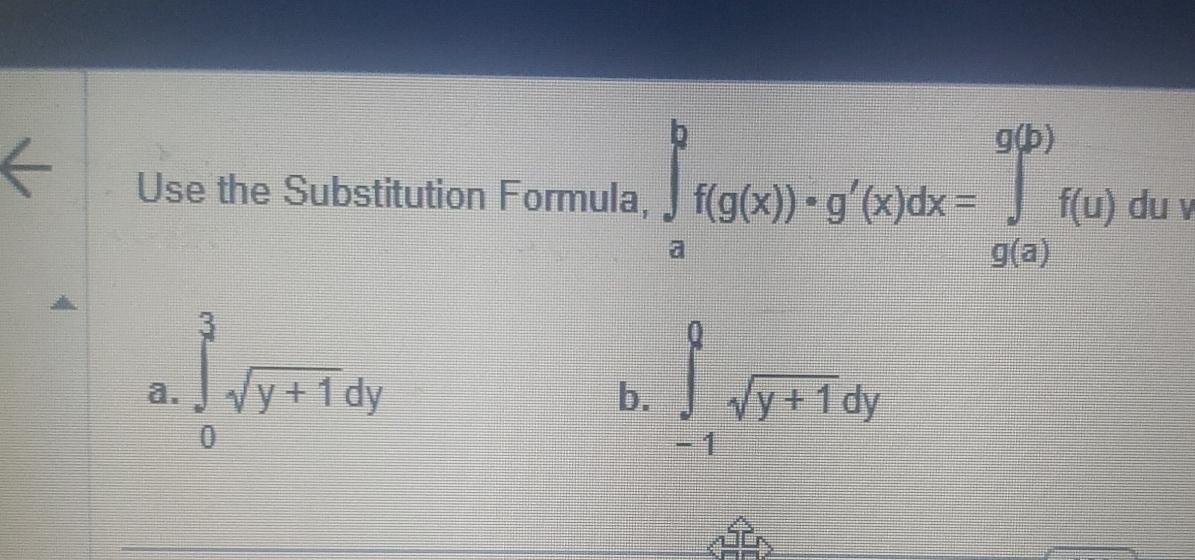Solved Use the Substitution Formula, | Chegg.com