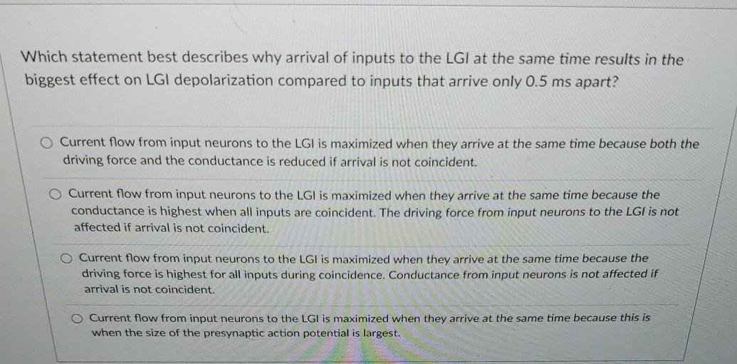 Solved In the LGI of subordinate crayfish, what would you | Chegg.com