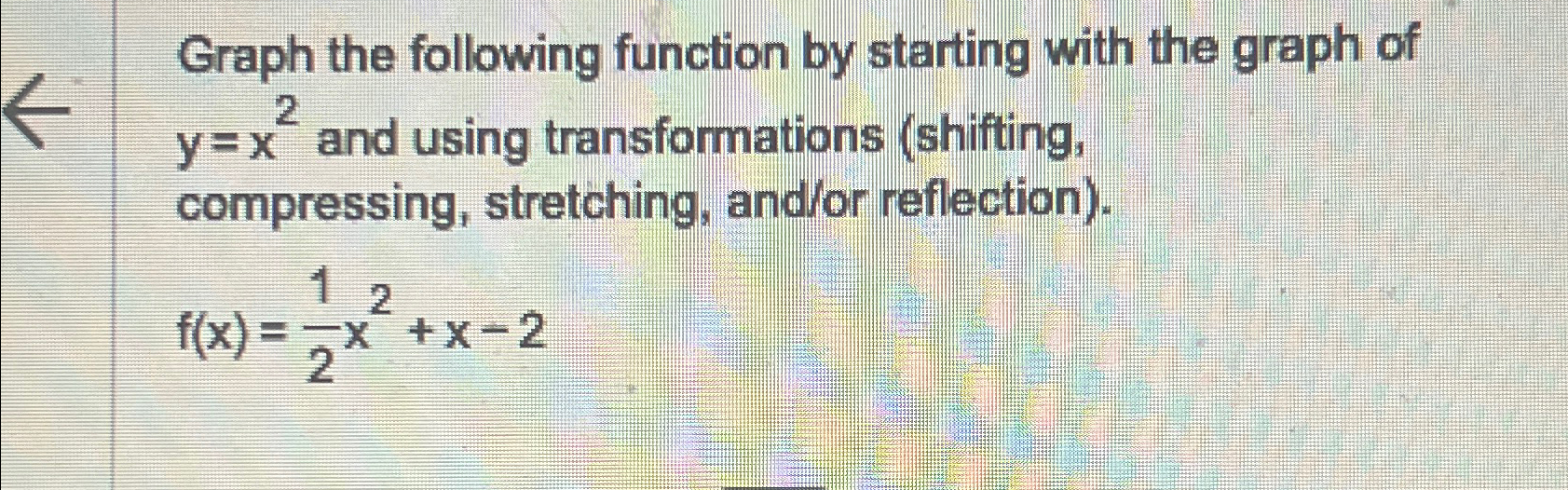 Solved Graph the following function by starting with the | Chegg.com