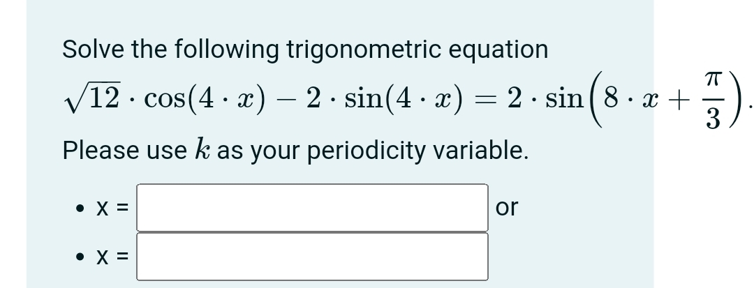 Solved Solve the following trigonometric | Chegg.com