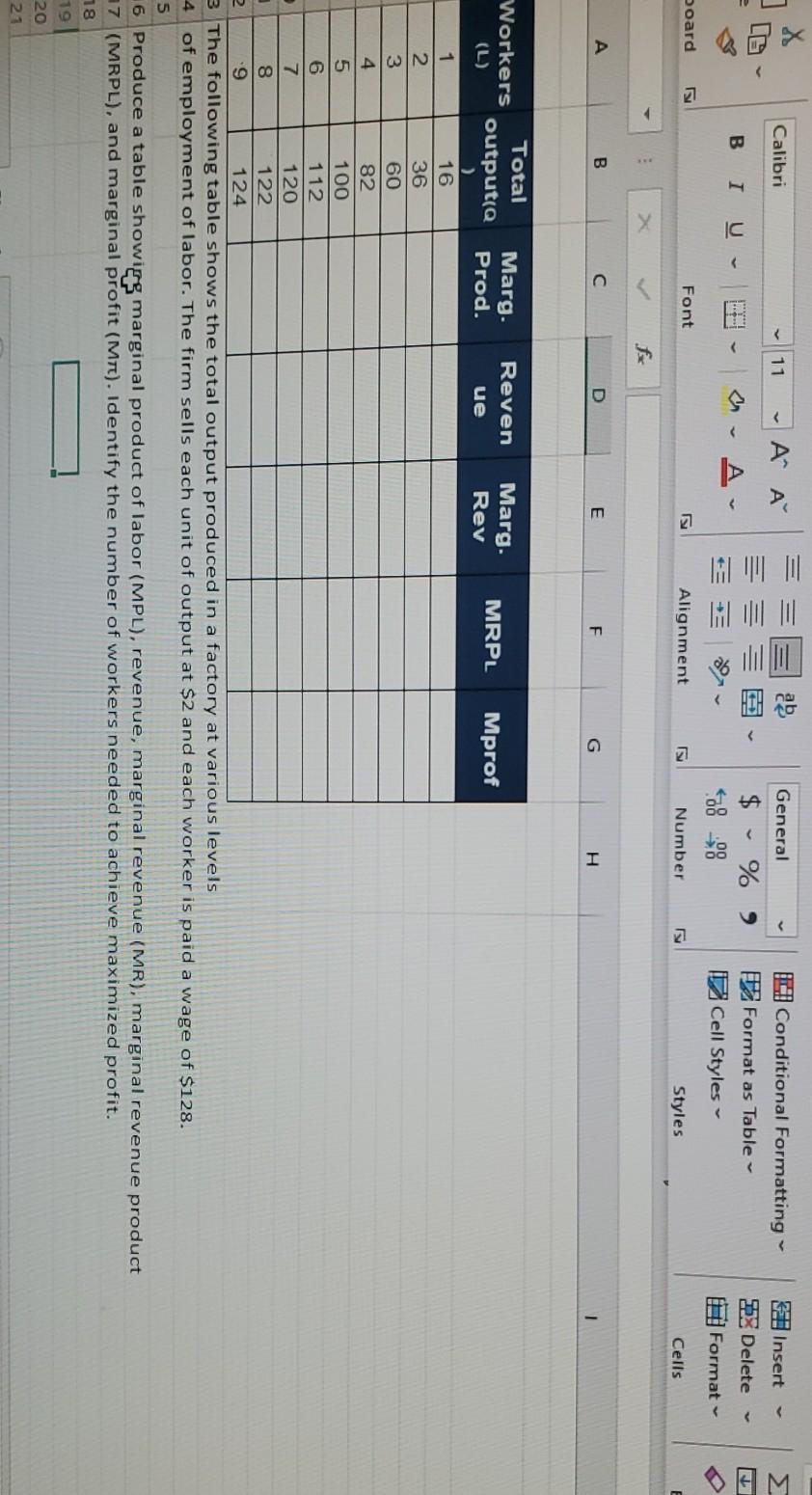 Solved Calibri 11 Α' Α' General $ % 1. Conditional | Chegg.com