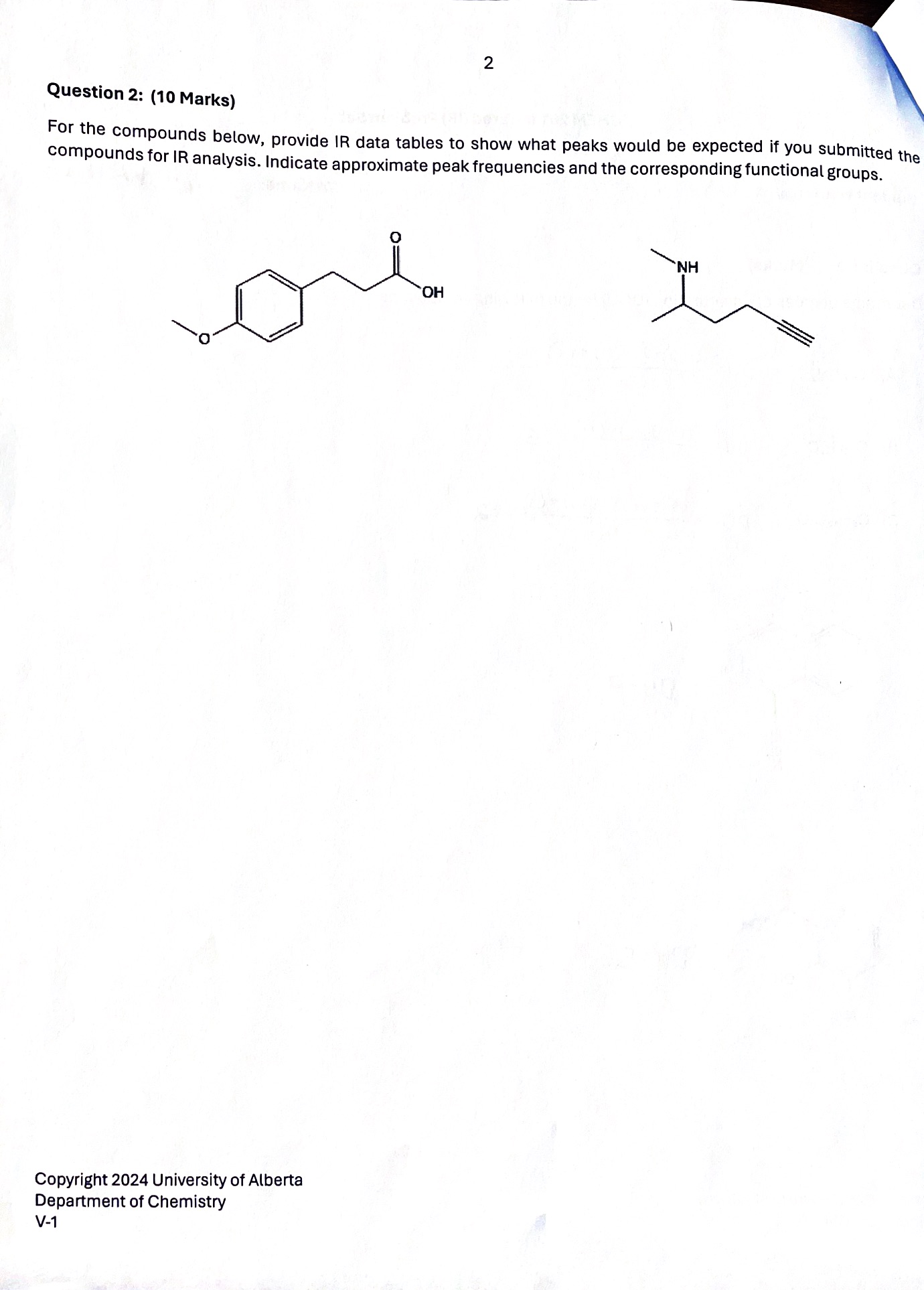 Solved Question 2: (10 Marks)For the compounds below, | Chegg.com Solved Question 2: (10 Marks)For the compounds below, | Chegg.com