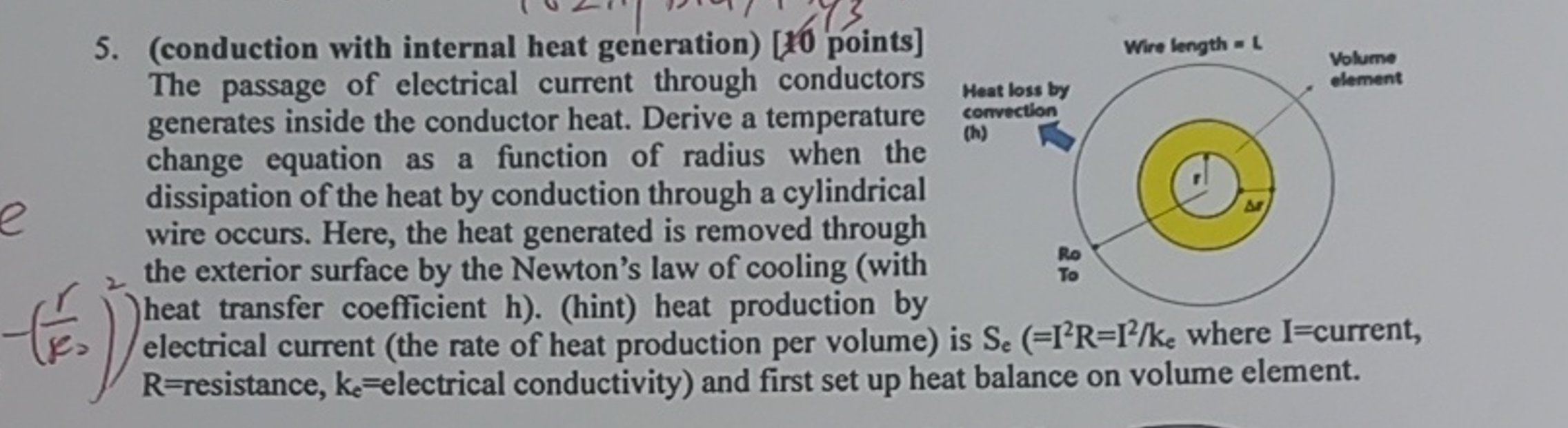 Solved (conduction with internal heat generation)The passage | Chegg.com