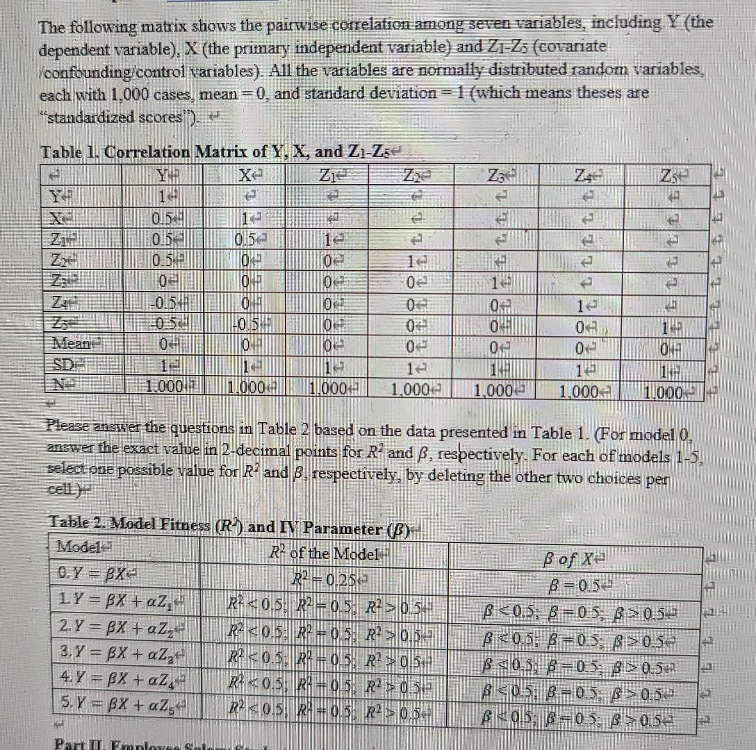 The following matrix shows the pairwise correlation | Chegg.com