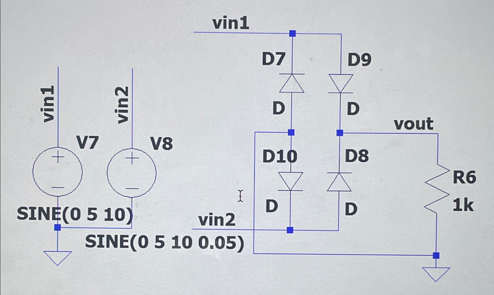 Solved Find vout. Assume each diode has a forward threshold | Chegg.com