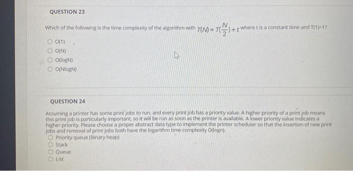 Solved If the level of the root of a non-empty binary tree | Chegg.com