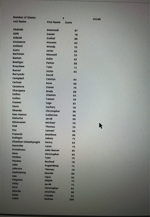 CS240 Intro Engineering Programming Lab 13, Due | Chegg.com