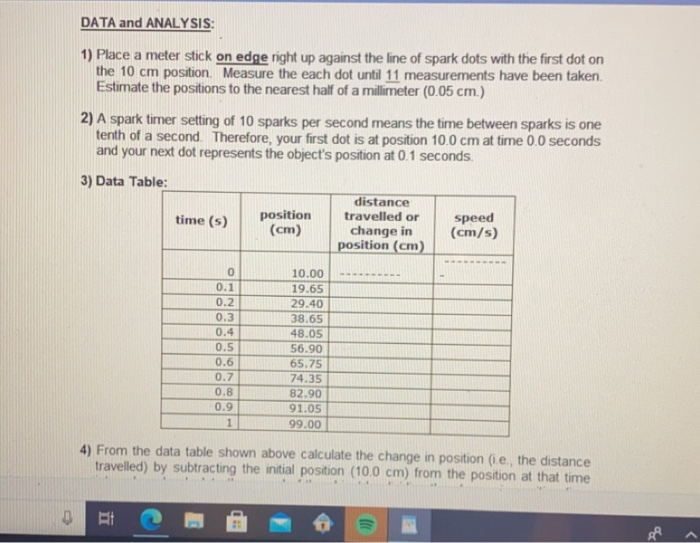 Solved THEORY When the speed is constant, the speed of an | Chegg.com