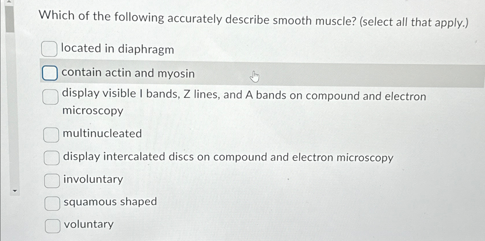 Solved Which of the following accurately describe smooth | Chegg.com