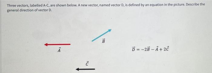 Solved Three vectors, labelled A-C, are shown below. A new | Chegg.com