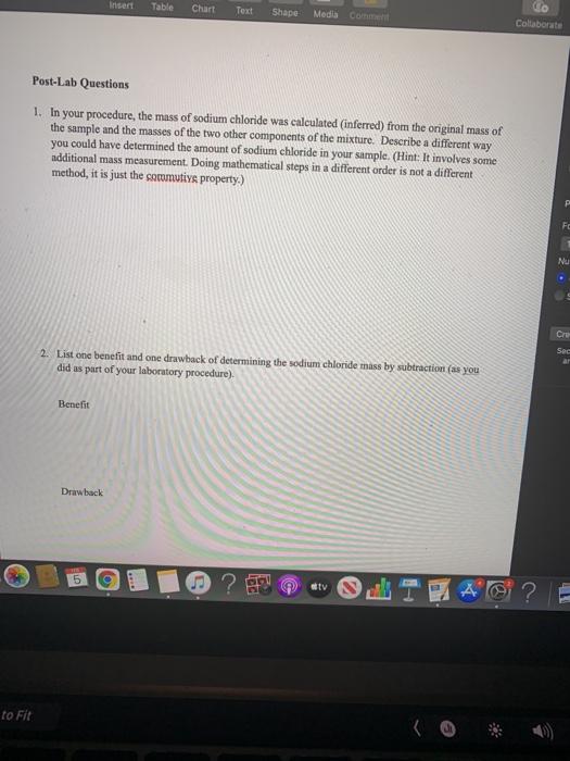 Insert Table Chart Text Shape Media Com Collaborate | Chegg.com