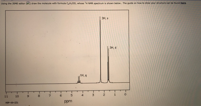 Solved Using the JSME editor (w.) draw the molecule with | Chegg.com
