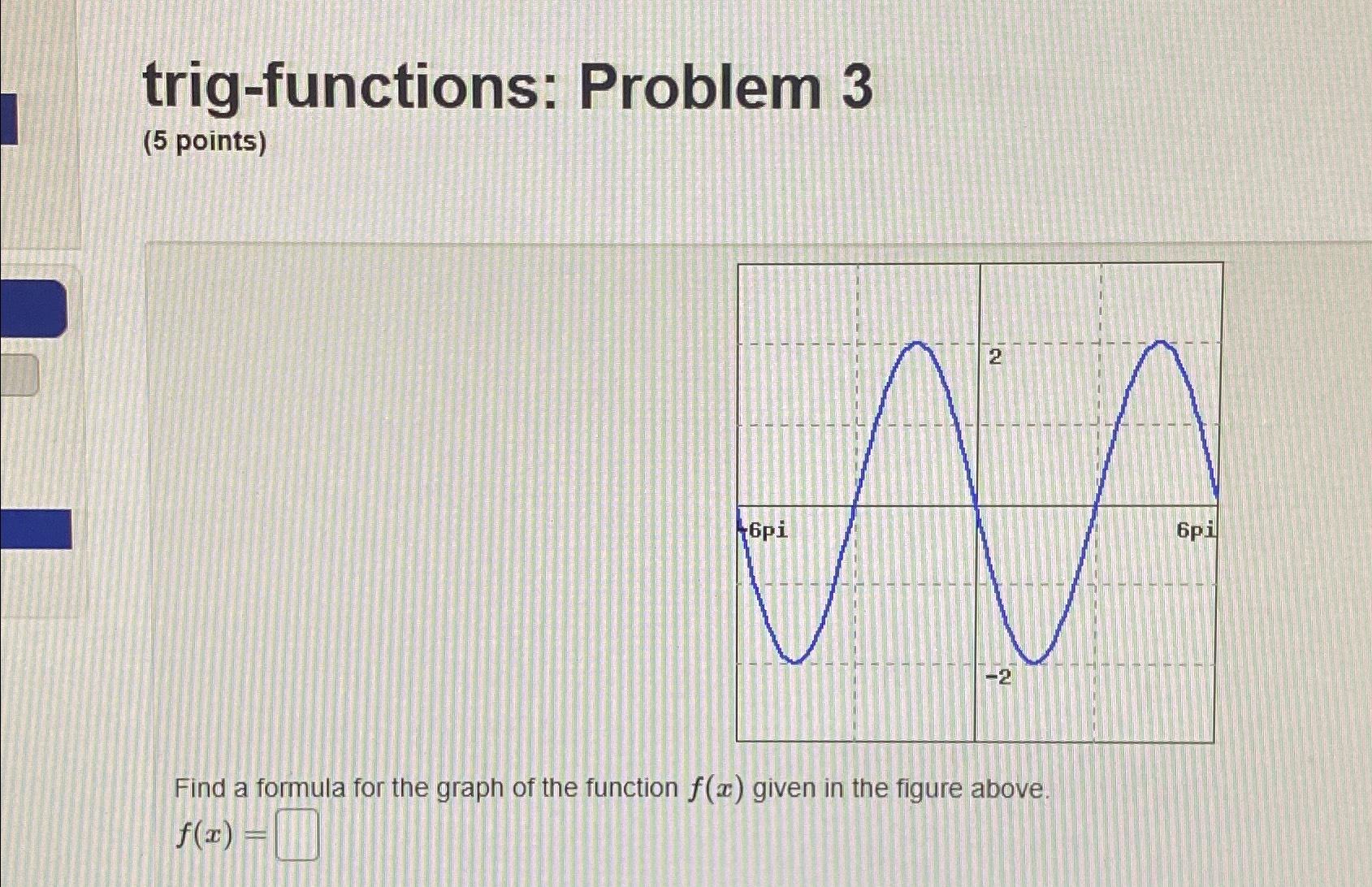 Solved trig-functions: Problem 3(5 points)Find a formula | Chegg.com Solved trig-functions: Problem 3(5 points)Find a formula | Chegg.com