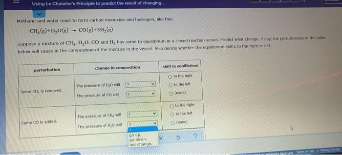 Solved Using Le Chatelier's Principle to predict the result | Chegg.com