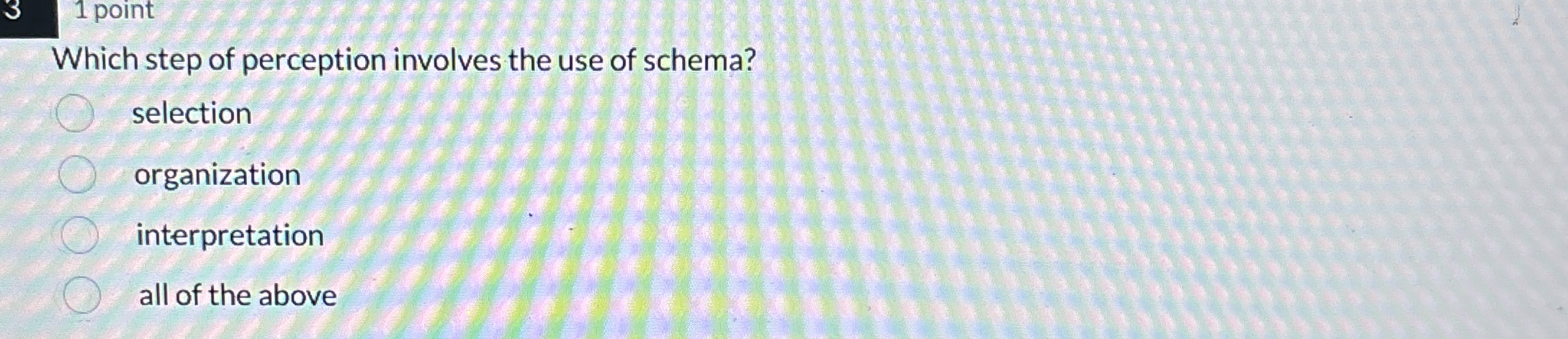 Solved Which step of perception involves the use of | Chegg.com