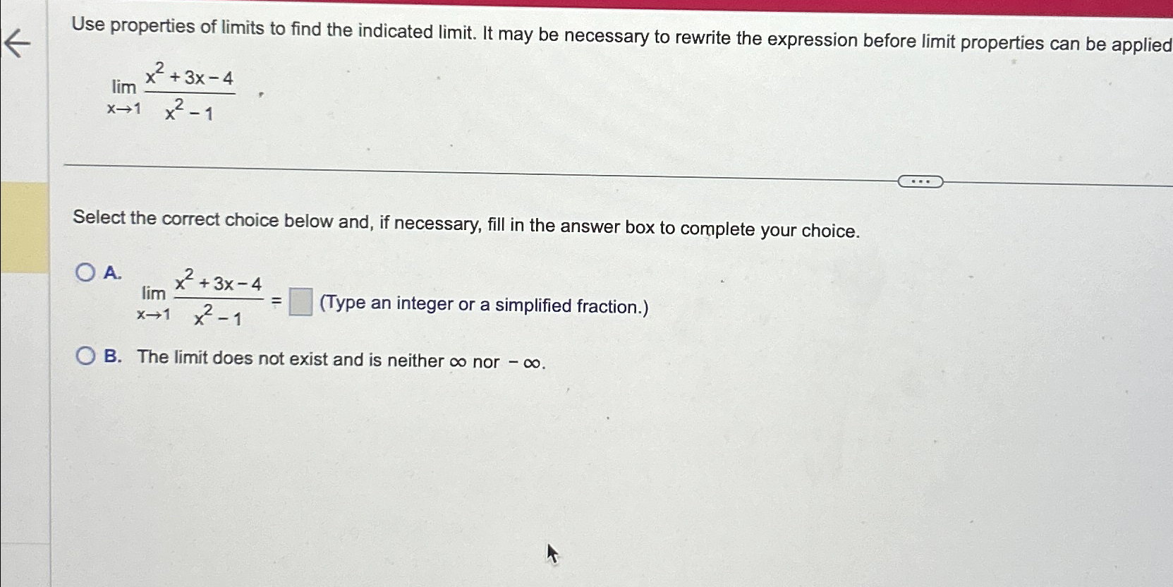Solved Use properties of limits to find the indicated limit. | Chegg.com