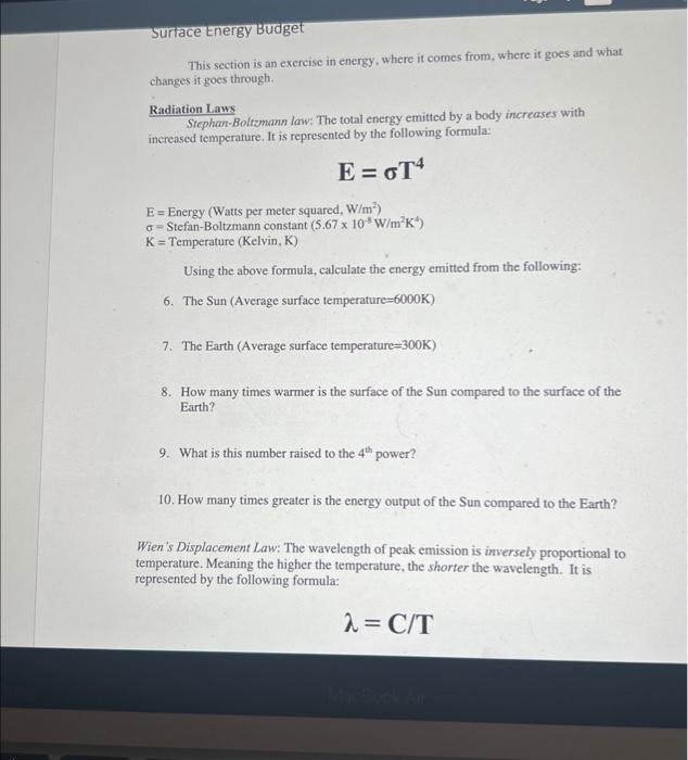 Solved This section is an exercise in energy, where it comes | Chegg.com