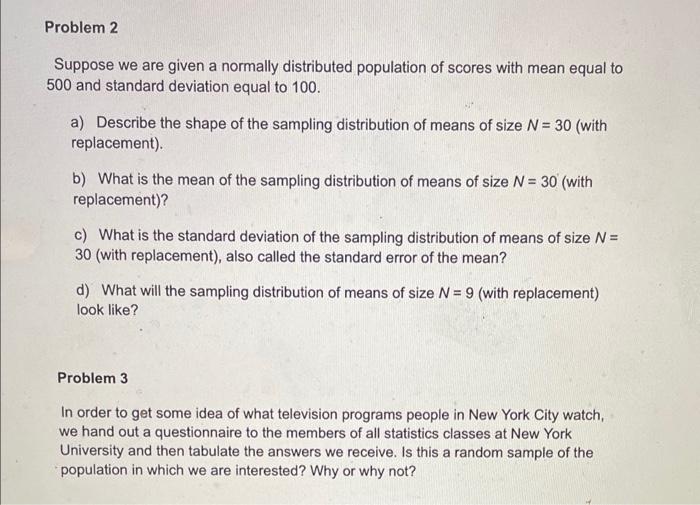 Solved Suppose we are given a normally distributed | Chegg.com