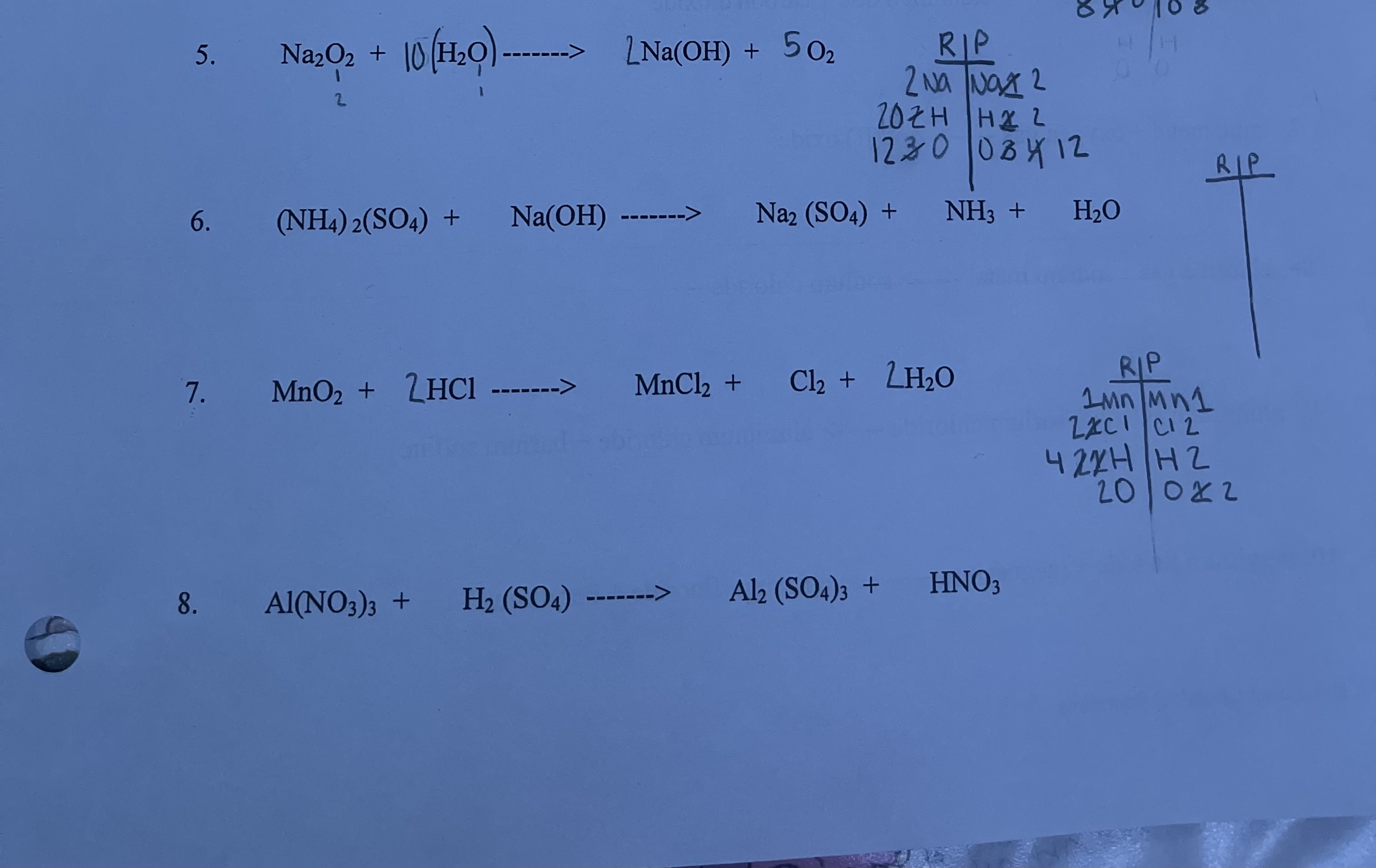 Solved Can i please get help balancing these | Chegg.com