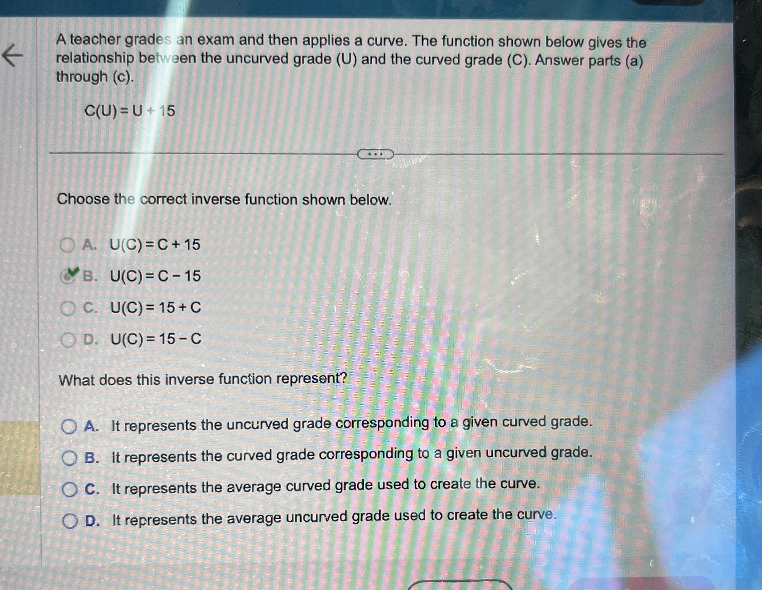Solved A teacher grades an exam and then applies a curve. | Chegg.com