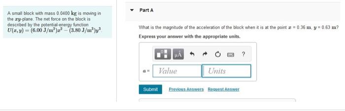 Solved A small block with mass 0.0400 kg is moving in Part A | Chegg.com