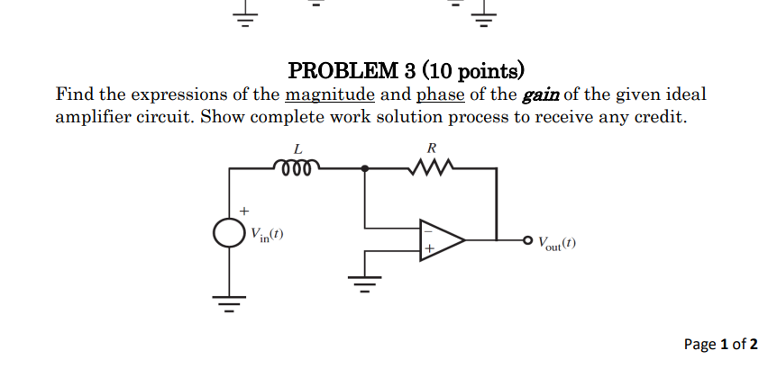 Solved Find the expressions of the magnitude and phase of | Chegg.com
