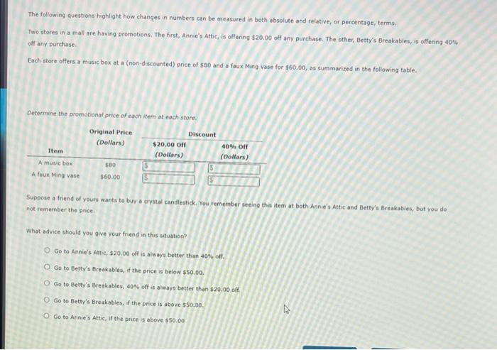 Solved The following questions highlight how changes in | Chegg.com Solved The following questions highlight how changes in | Chegg.com