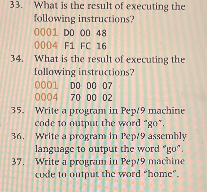 Solved 33. What is the result of executing the following | Chegg.com
