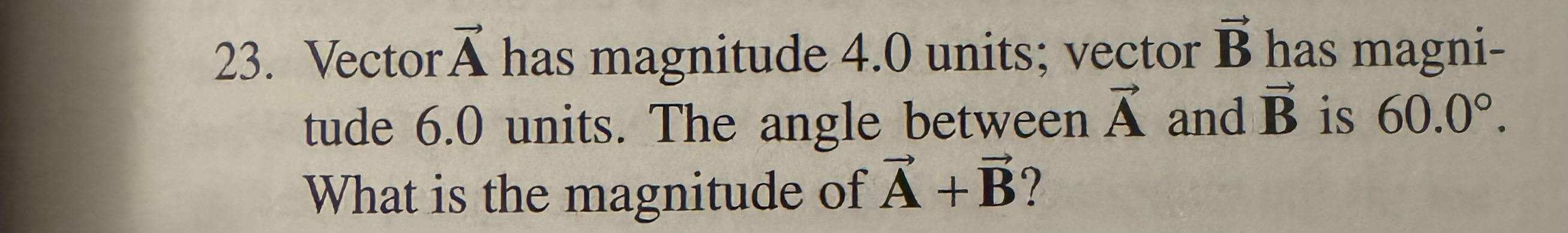Solved Vector vec(A) ﻿has magnitude 4.0 ﻿units; vector | Chegg.com