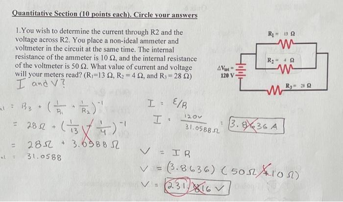 Solved 1 You Wish To Determine The Current Through R2 And