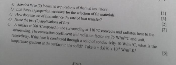 Solved a) Mention three (3) industrial applications of | Chegg.com