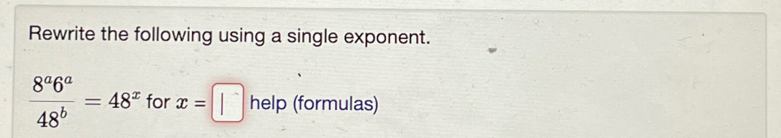 Solved Rewrite the following using a single | Chegg.com