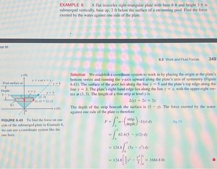 35. Triangular plate Calculate the fluid force on one | Chegg.com