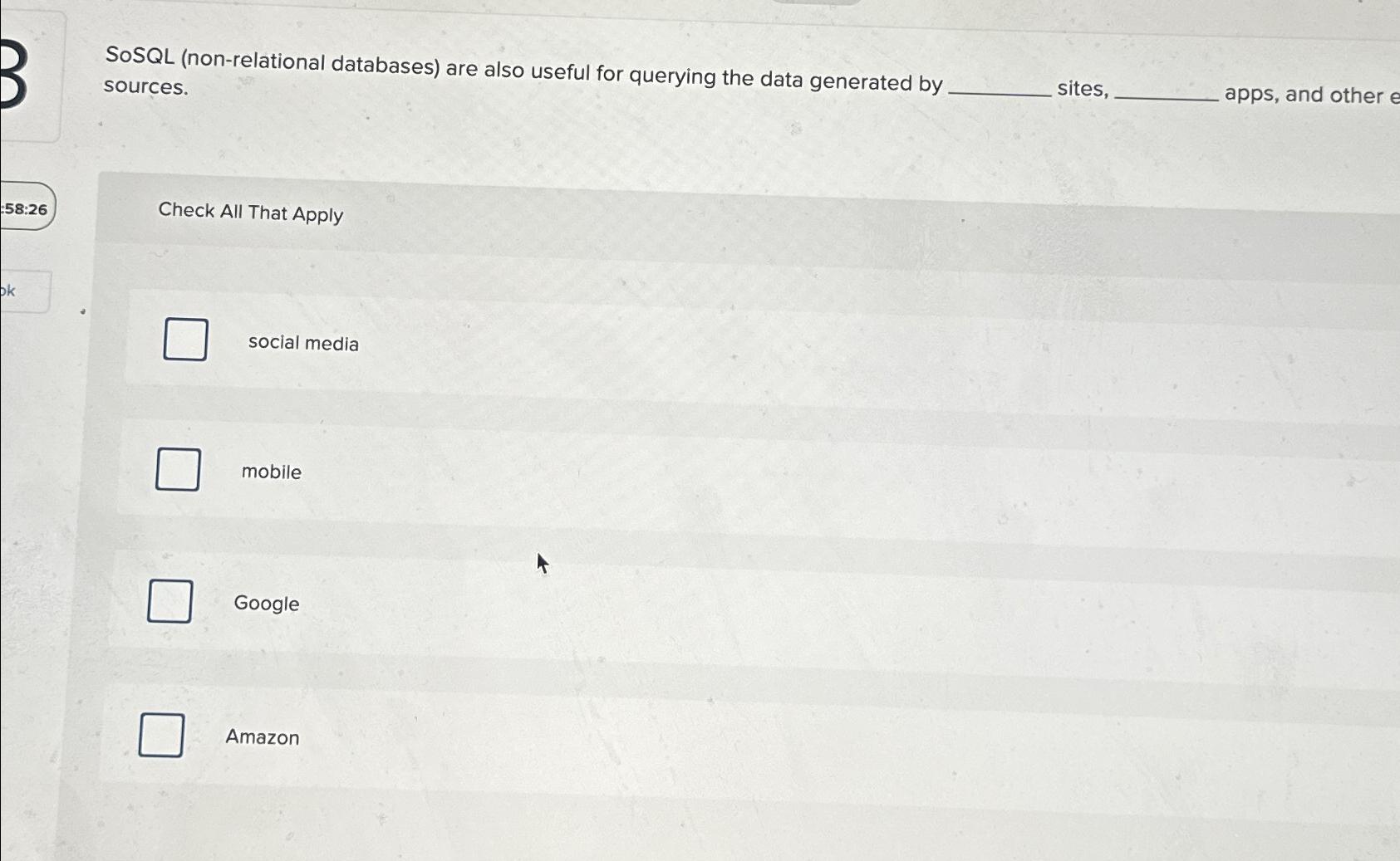 Solved SoSQL (non-relational databases) ﻿are also useful for | Chegg.com
